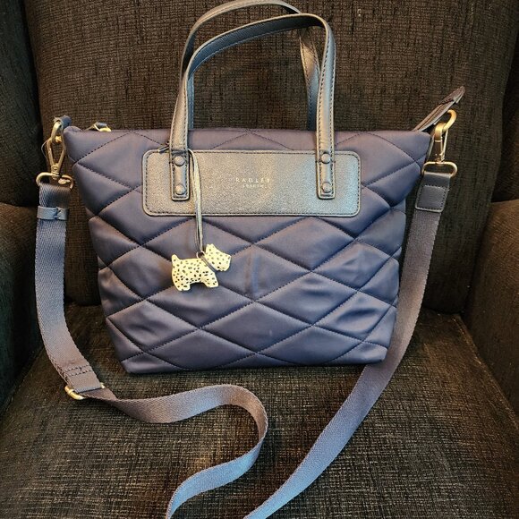 RADLEY LONDON | Bags | Radley London Navy Blue Nylon Quilted Charleston ...